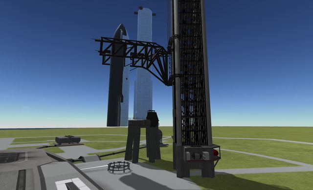 Starship Transport Stands on SpaceDock