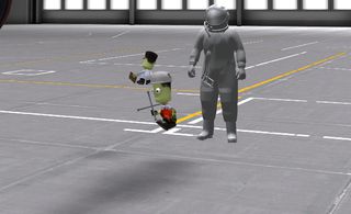 Human Spacesuit on SpaceDock