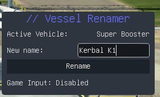 Vessel Renamer on SpaceDock